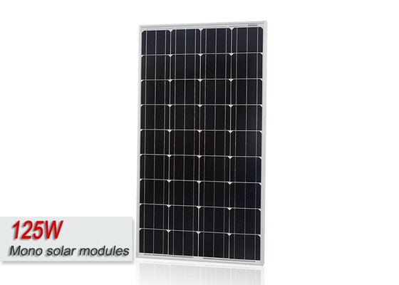 Monocrystalline 125 Watt Solar Panels With High Strength Frame And MC4 Connector