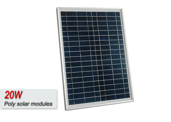 RV 20w Poly Solar Panel Kits / Polycrystalline Solar Module Panel With Aluminium Frame
