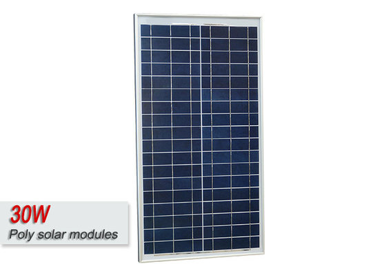 High Efficiency 30 Watt Poly Solar Panel , Polycrystalline PV Solar Panel 