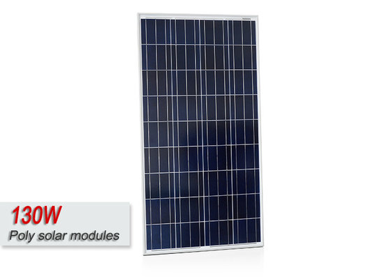 130 Watt Poly Crystalline Silicon Solar Panels , Solar Photovoltaic Cell Panel