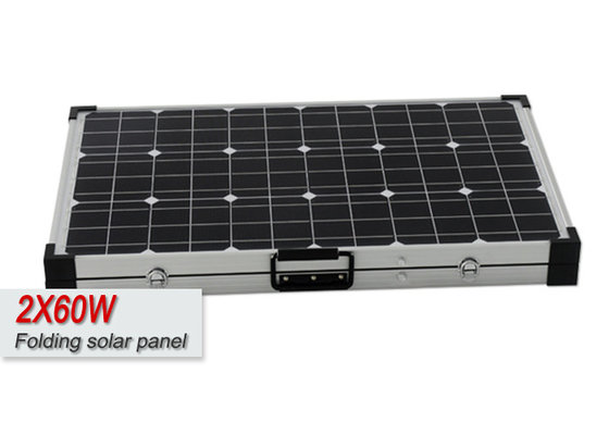 Folding 120w RV Solar Panels , Motorhome 12V Solar Panel For Car Battery 