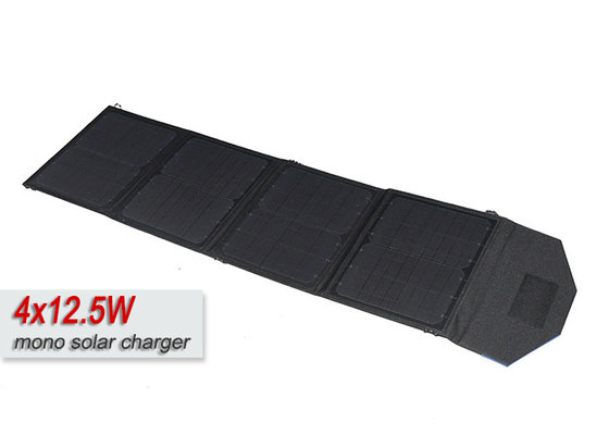 High Conversion Rate 50w Solar Battery Charger Kits With High - Wear PVC Fabric Covering