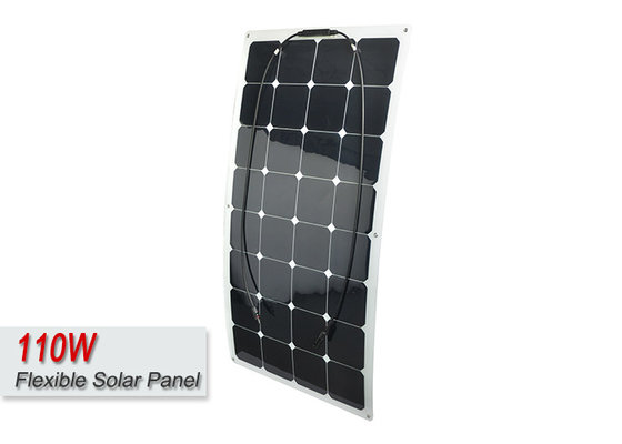 110W Semi Flexible RV Solar Panels With Sunpower Monocrystalline Cells Custom Size