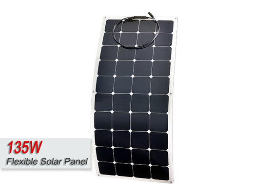 18V Bendable TPT 135W Semi Flexible Solar Panel For RV / Cabin Easy Carrying