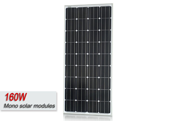 High Output Waterproof 160 Watt Mono Solar Panels Anti UV With Junction Box