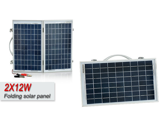 2 X 12W Sungold Foldable Custom Solar Panels For Rv Battery Easy To Carry Outside