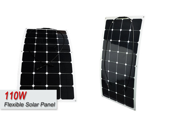 110 Watt Semi Flexible Solar Roof Panels / Flexible Solar Power Panels For Boats