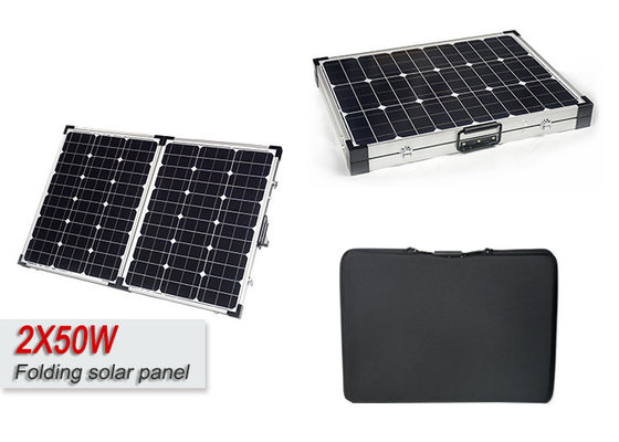 Custom Portable 100w Folding Solar Panel For RV / Camping / Off Solar System