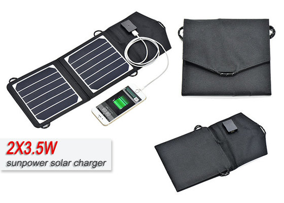 Foldable Sungold 7w 12V Solar Panel Kits , Portable Solar Cell Phone Charger 