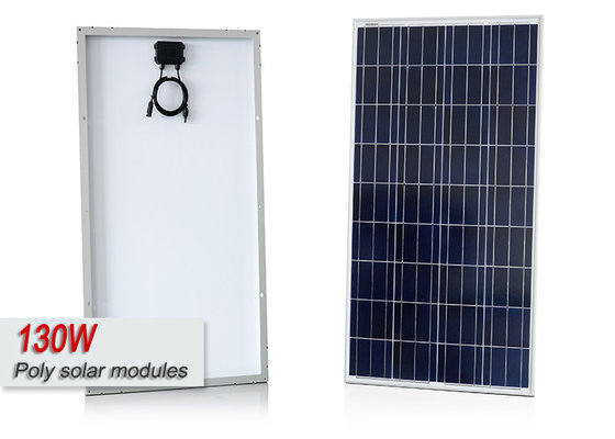 130W PV Module Solar Panel On Grid Solar System With Heavy Duty Aluminum Frames