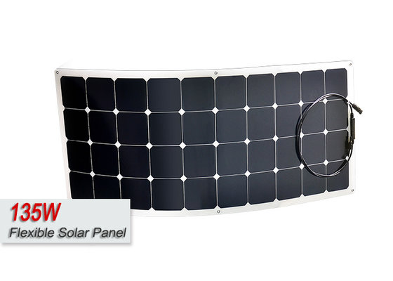 High Efficiency 130w Semi Flexible Solar Panel Sheets For Boats / Tents