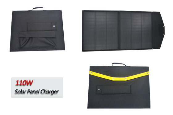 Folding Portable Solar Panel Charger , 2x55w Sungold Solar Panel Camping Charger 