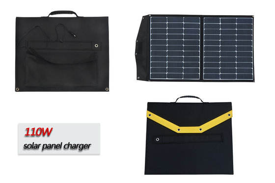 Folding Portable Solar Panel Charger , 110w Sungold Solar Panel Camping Charger 