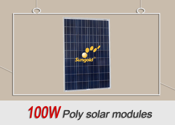 High Conversion Efficiency 100w Poly Solar Panel For On Grid / Off Grid System 