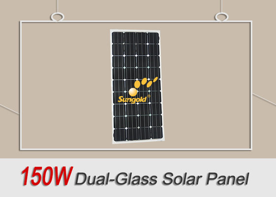 Dual Glass RV Solar Panels 150w Mono Cells Waterproof  Anti - PID Performance