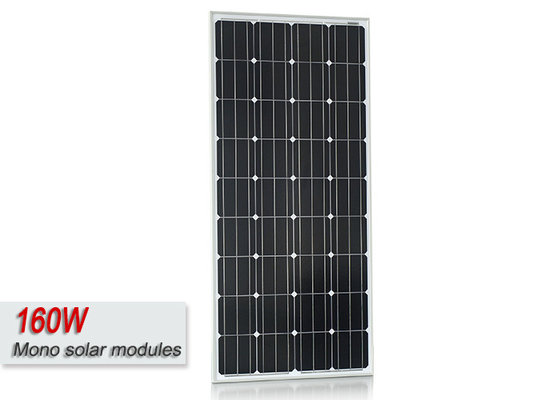 Weatherproof 160w 18v Mono Solar Panels Kit Anti Fire With Black TPT Frame