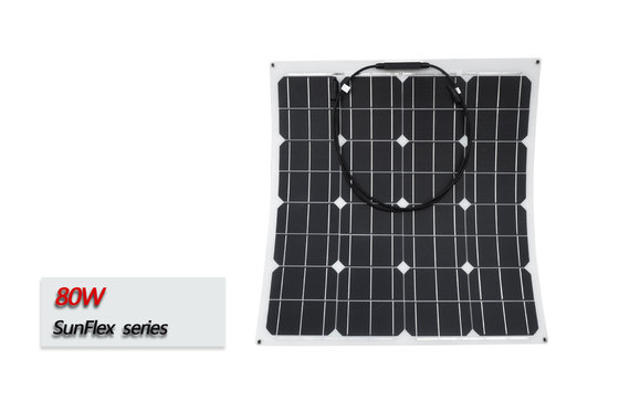Waterproof ETFE Flexible Solar Panel High Efficiency Easy Carrying 80 Watt