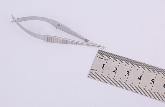 VANNAS Spring Scissors (Triangular)-S/S Cvd/5*0.1mm/8.5cm- S11002-08,fine pruning of blood vessels,