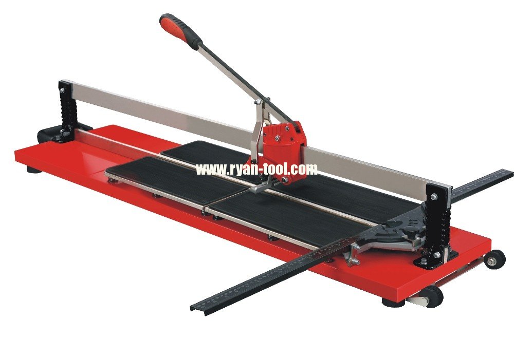 Professional manual tile cutter for industrial use w/wheels & handle, model# 540953