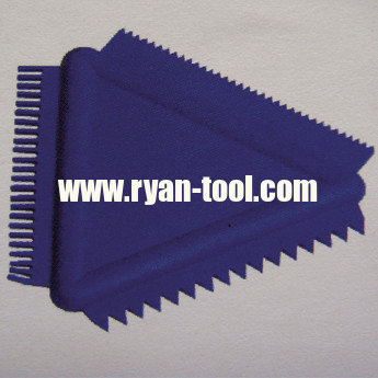 Triangular Rubber Graining Comb,Tricorn plastic scraper With Teeth, Item#RYMS14