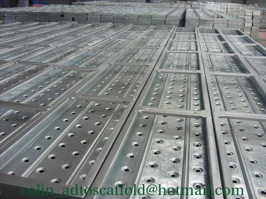 Galvanized 1m to 4m safe scaffolding steel plank used in construction for ME market