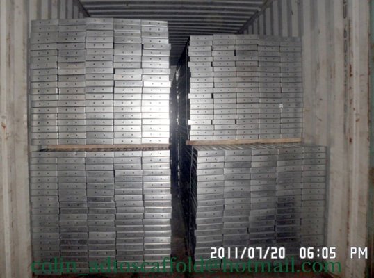 Lowest price： standard durable steel scaffolding boards for sale in construction