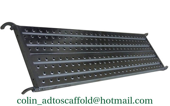 Galvanized 0.5m to 3m safe scaffolding steel plank with hook / catwalk used in construction for Middle East market