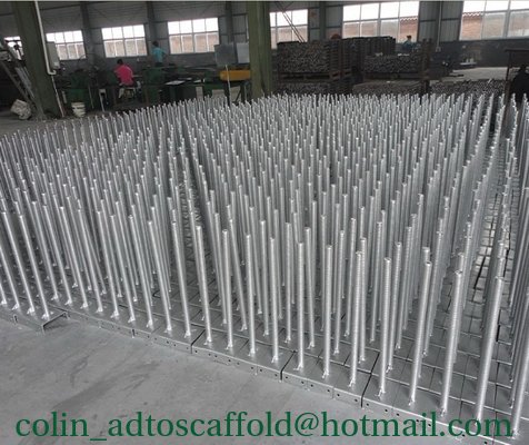 Galvanized Adjustable Steel Scaffolding Leveling Screw Jacks used in construction for Middle East market