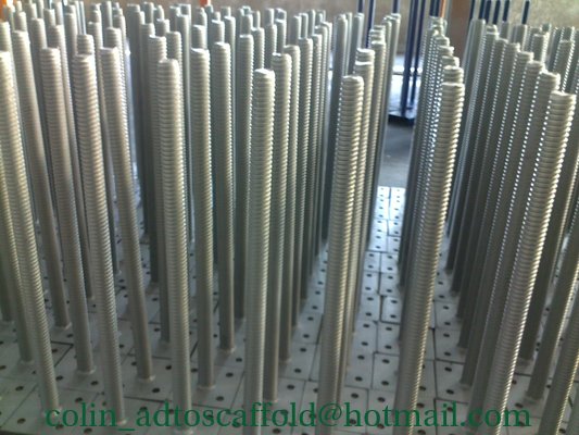 Galvanized Adjustable Steel Scaffolding Leveling Solid Base Jacks used in construction for Middle East market