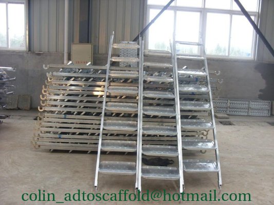 Free sample： competitive permanent steel scaffolding stairs for sale in construction