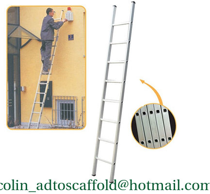 Exclusive offer： real-buy stable steel Aluminum Single Straight Scaffolding Ladder for sale in construction