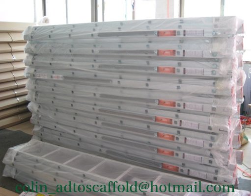 Limited supply： resonable firm steel Aluminum Single Straight Scaffolding Ladder for sale in construction