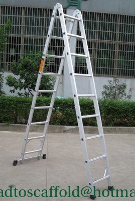 Exclusive offer： real-buy stable steel Aluminum Single Straight Scaffolding Ladder for sale in construction