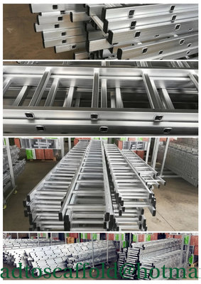 Exclusive offer： real-buy stable steel Aluminum Single Straight Scaffolding Ladder for sale in construction