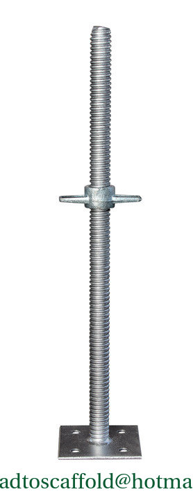 Galvanized Adjustable Steel Scaffolding Leveling Solid Base Jacks used in construction for Middle East market
