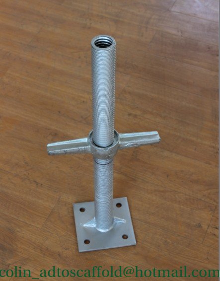 Galvanized Adjustable Steel Scaffolding Leveling Hollow Base Jacks used in construction for Middle East market