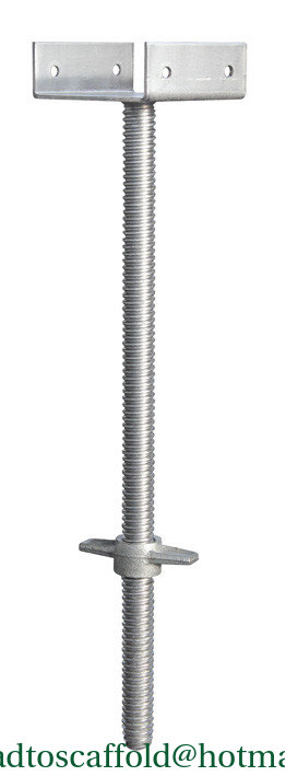 Galvanized Adjustable Steel Scaffolding Leveling Solid U Head Jacks used in construction for Middle East market