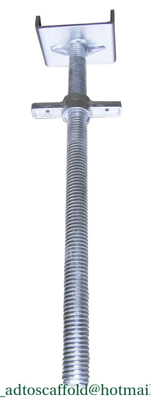 Galvanized Adjustable Steel Scaffolding Leveling Hollow U Head Jacks used in construction for Middle East market