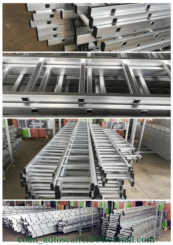 Exclusive offer： real-buy stable steel Aluminum Single Straight Scaffolding Ladder for sale in construction