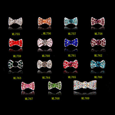 Bow Tie Nail Art Decoration Alloy Jewelry Glitter Rhinestone ML755-769