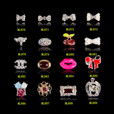 Nail Art Decoration 3d Diamond Alloy Rhinestones Nail Jewelry Crystal Nail tools ML870-889