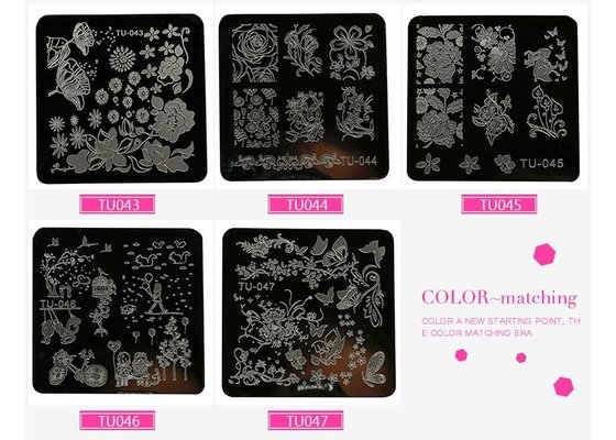 nail art metal stamp stamping plate nails polish lace henna flower floral leaf image desig