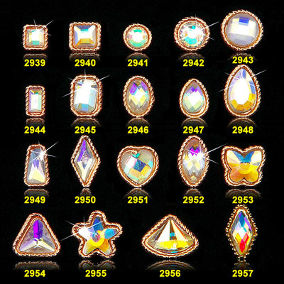 NEW Arrival 10*5*MM God 3D Clear Bow Nail Charm-You Will Get 1 Nail Charm from China jewelry factory