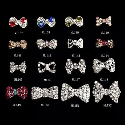 Hot NEW Wholesale Alloy Jewelry 3D Nail Art Jewelry Nail rhinestones Sticker Supplier Number ML137-152