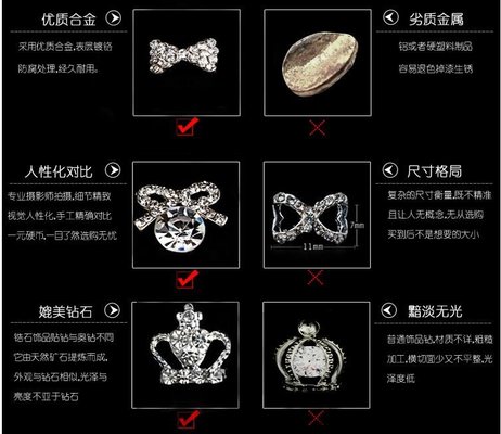 Hot NEW Wholesale Alloy Jewelry 3D Nail Art Jewelry Nail rhinestones Sticker Supplier Number ML786-801