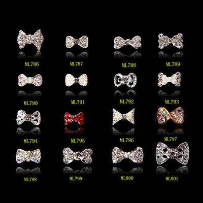 Hot NEW Wholesale Alloy Jewelry 3D Nail Art Jewelry Nail rhinestones Sticker Supplier Number ML786-801