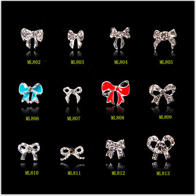 Hot NEW Wholesale Alloy Jewelry 3D Nail Art Jewelry Nail rhinestones Sticker Supplier Number ML802-813
