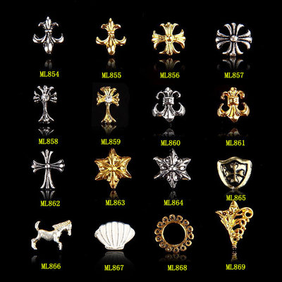 Hot NEW Wholesale Alloy Jewelry 3D Nail Art Jewelry Nail rhinestones Sticker Supplier Number ML854-869