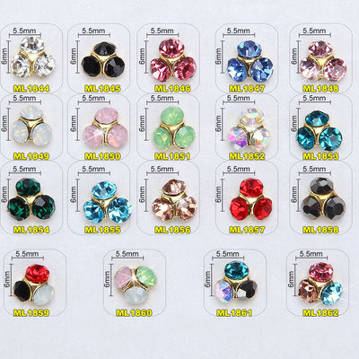 Hot NEW Wholesale Alloy Jewelry 3D Nail Art Jewelry Nail rhinestones Sticker Supplier Number ML1844-1862