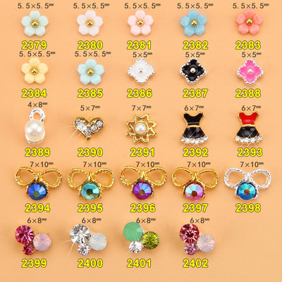 Hot NEW Wholesale Alloy Jewelry 3D Nail Art Jewelry Nail rhinestones Sticker Supplier Number ML2379-2402